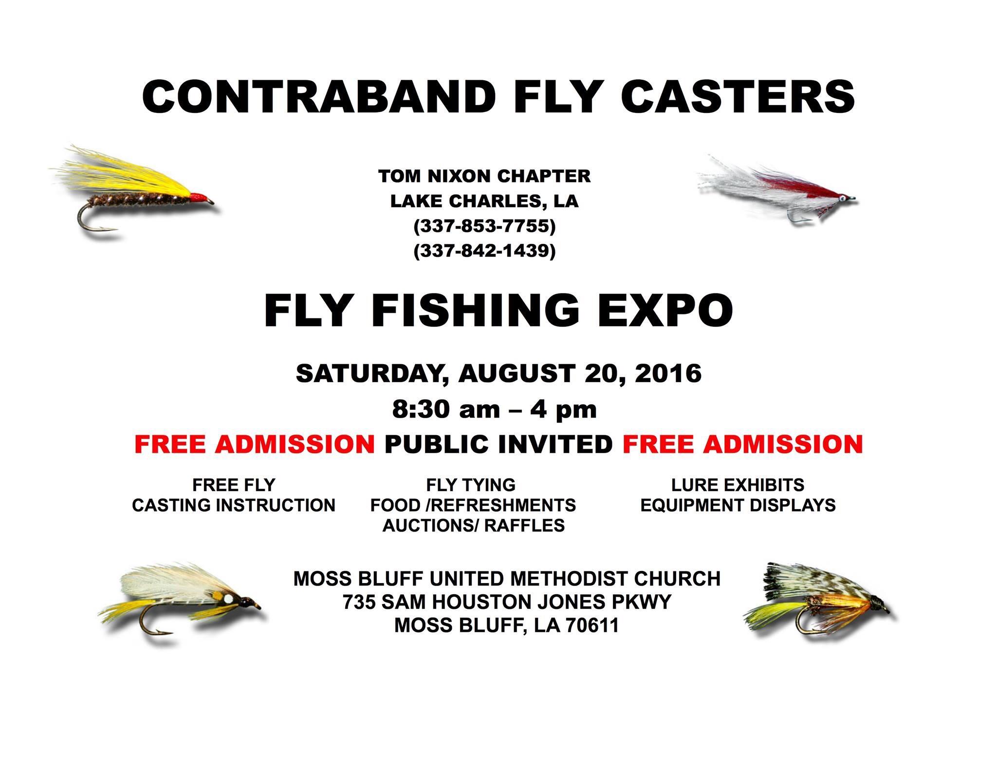 Contraband Fly Casters Expo – August 20th – Texas Flyfishers of Houston